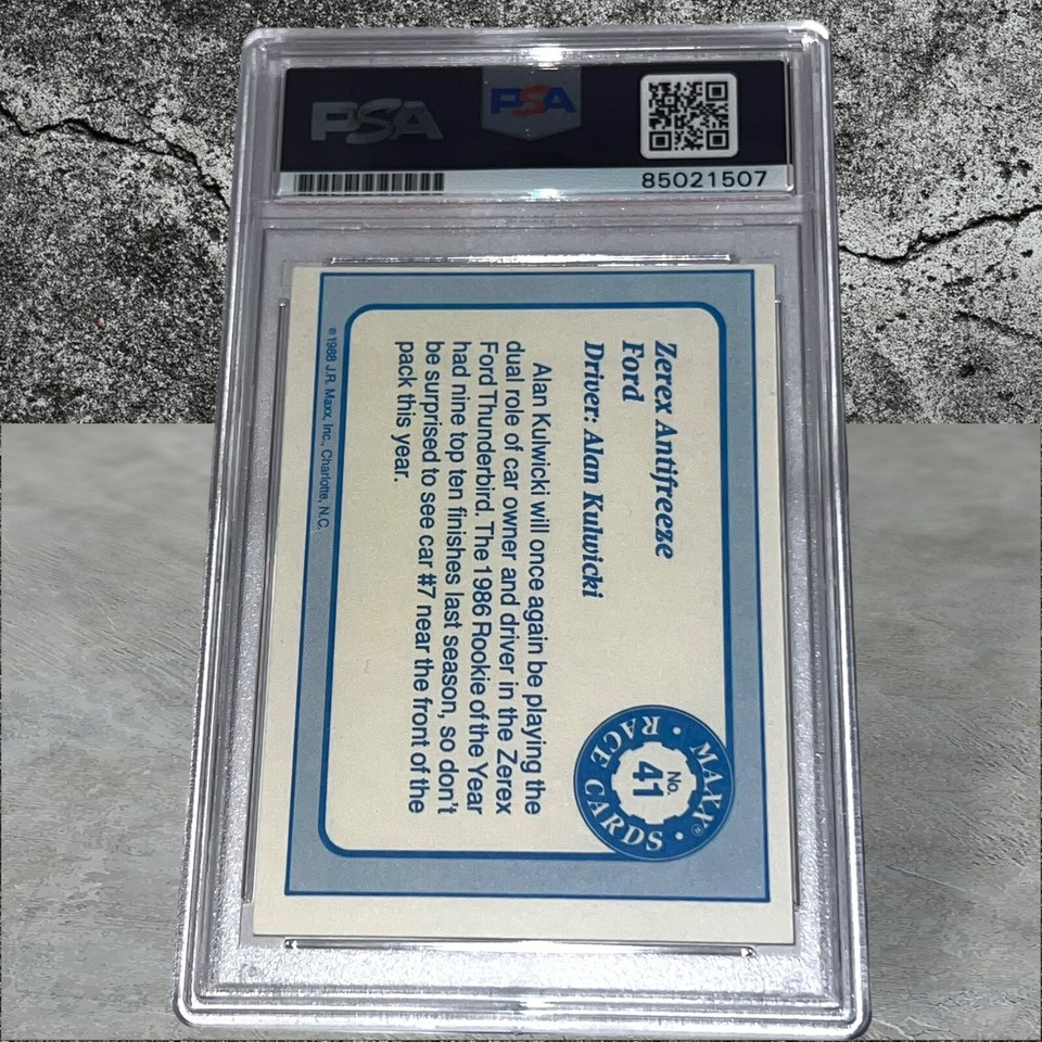Alan Kulwicki 1988 MAXX autographed HOFer card PSA CERTIFIED COA PSA 10 ...