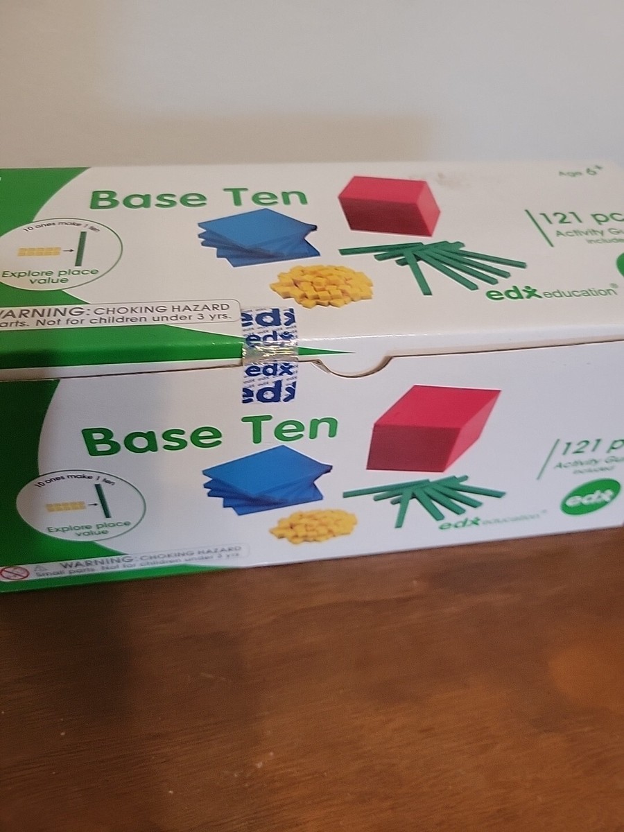 Math Manipulatives Edxeducation Base Ten Blocks Set - 121 Piece For ...