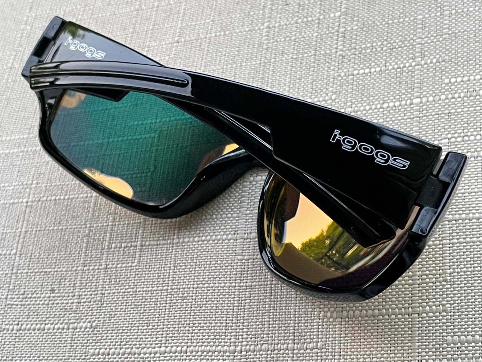 i-gogs Sunglasses Men Wrap Sport Eye Wear Mirror Lenses Black Frame | eBay