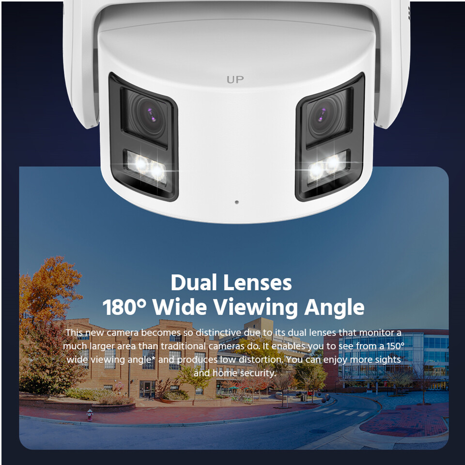 ANNKE 8MP Dual Lens 4K PoE Security IP Camera Color Night Vision Two ...