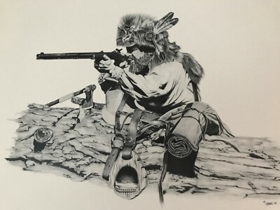 Western Art / Mountain Men "No Time for Two Shots" print by artist ...