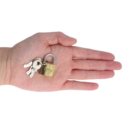 20mm SOLID BRASS Small Padlock Mini Luggage Suitcase Case Bag Travel ...