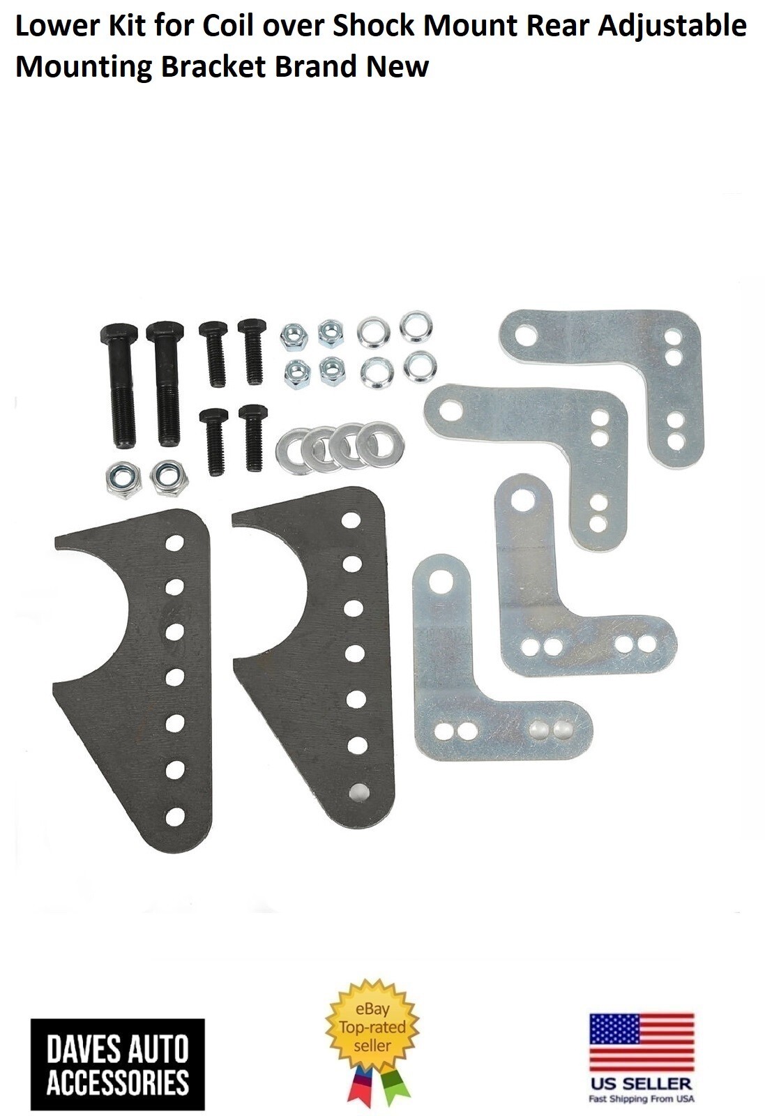 Lower Kit for Coil over Shock Mount Rear Adjustable Mounting Bracket ...
