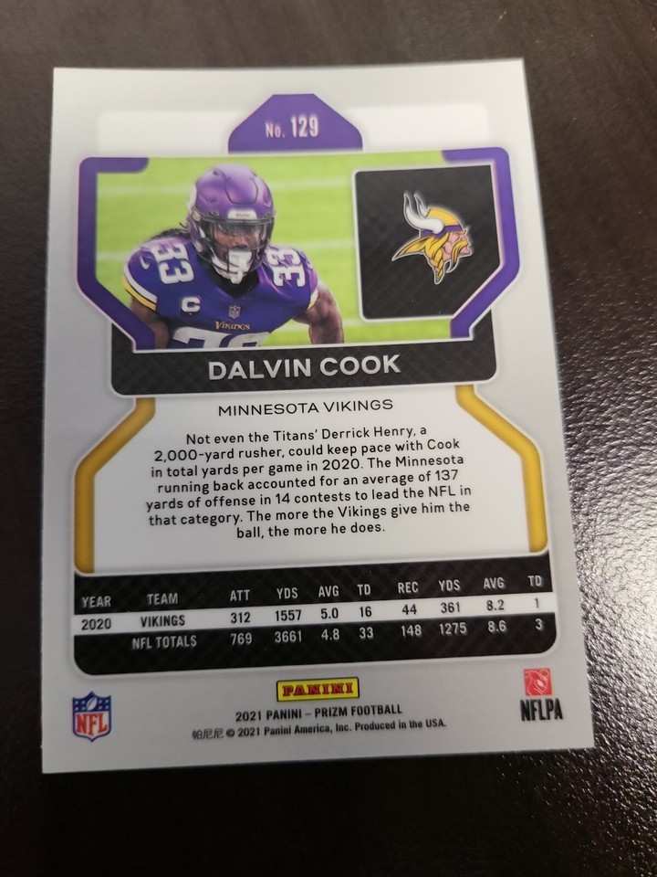 2021 Prizm Dalvin Cook card #129 | eBay