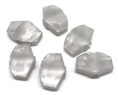 Guitar WHITE PEARL TUNER KNOBS Tuning Machine Buttons 6 Gotoh Grover ...