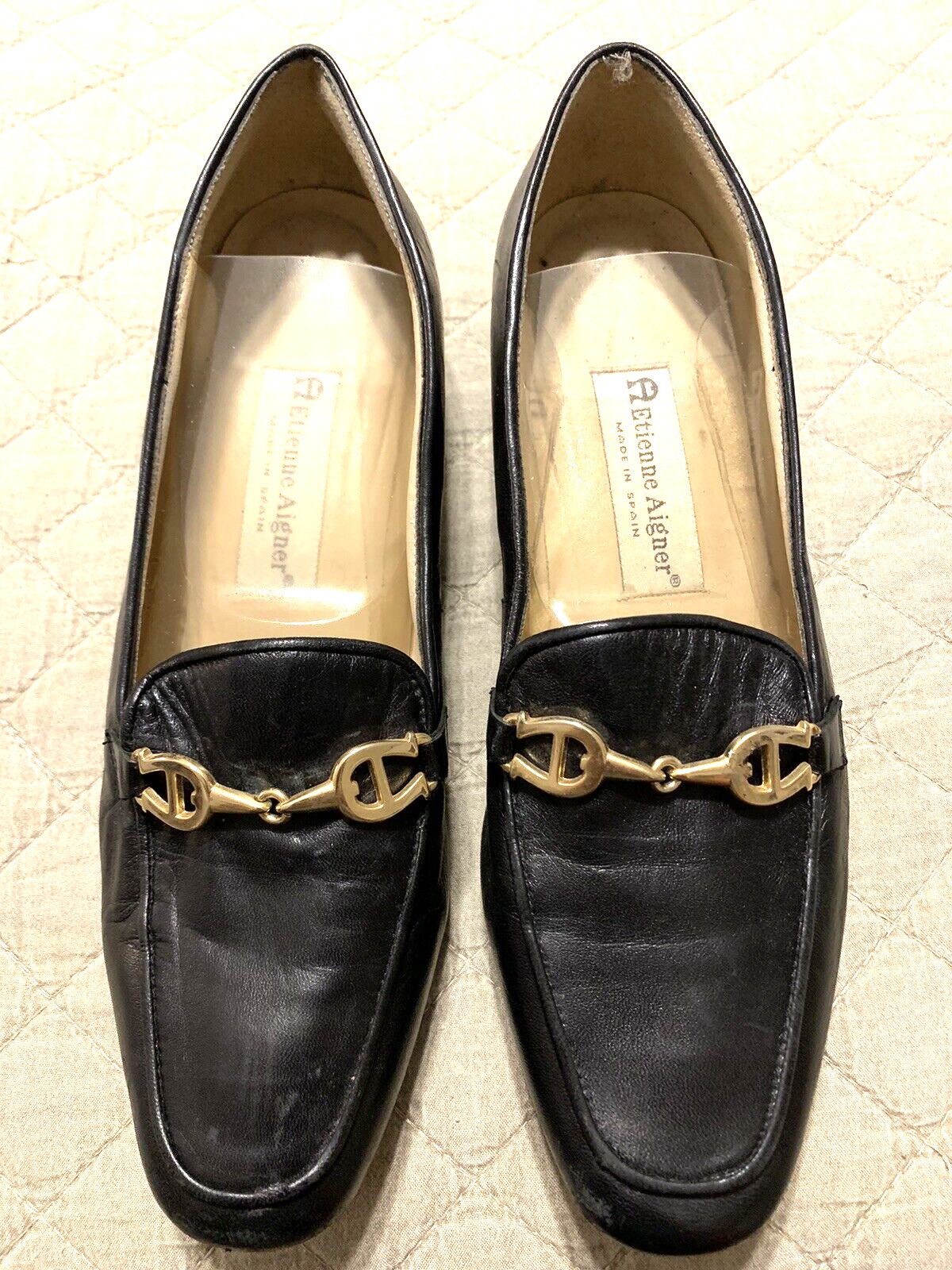 Etienne Aigner Womens Zoey Shoes Size 8.5M Black Leat… - Gem