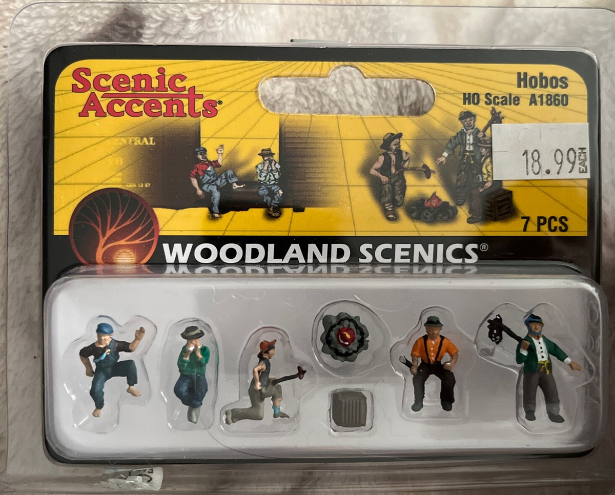 HO Scale Model Figures Woodland Scenics HO Scale Hobos Figures - Model ...