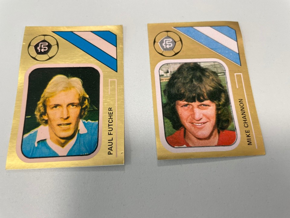 FKS 1977/78 Soccer Stars Gold Sticker Collection - 2 Manchester City ...