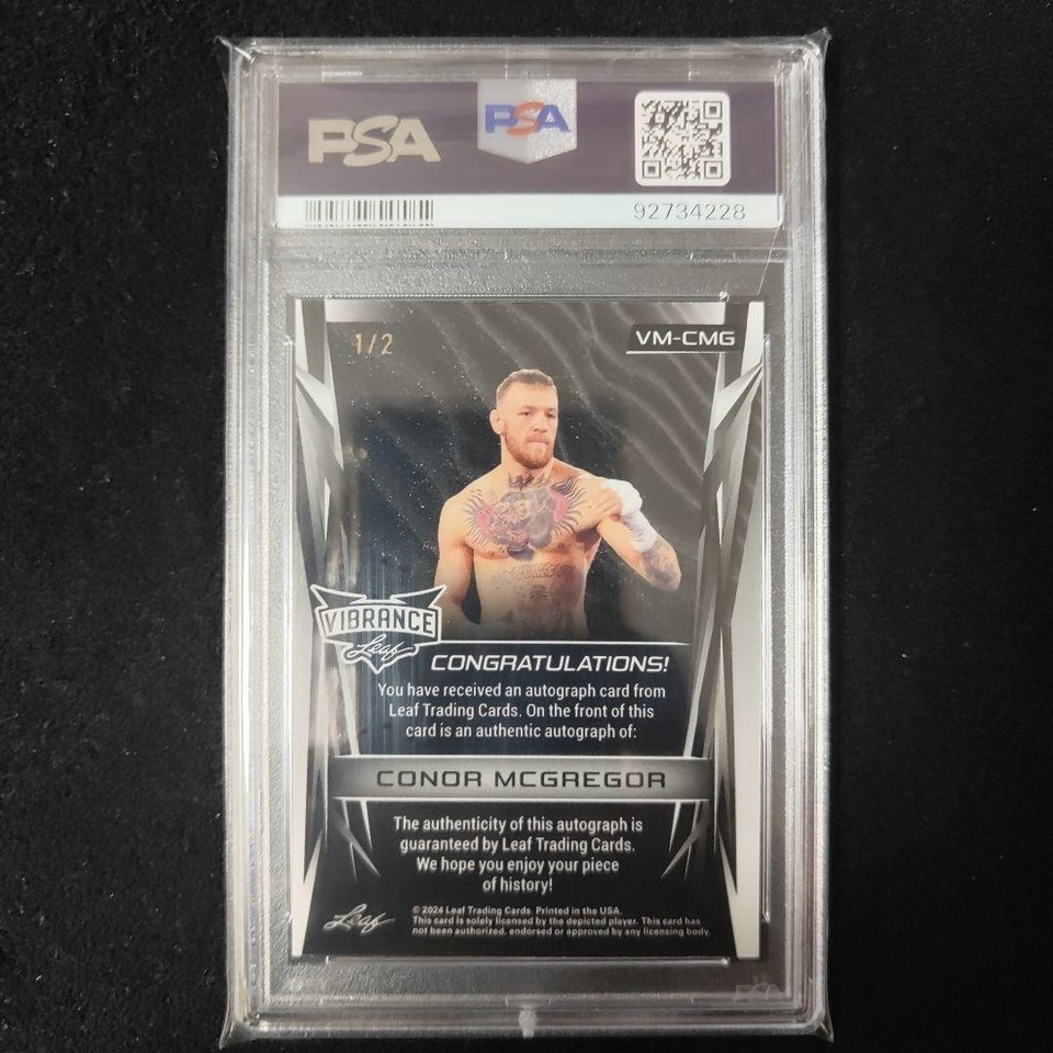 [PSA9] mc35 Leaf 2024 Conor Mcgregor Sign Card 2 Siri Psa9 | eBay
