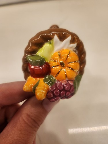 Nora Fleming Mini ~ "Autumn's Bounty" Cornucopia Fall Decor A162 ...