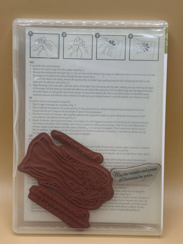 Stampin Up Cling Stamp Set ANGELIC JOY ...... VERY RARE GENTLY USED ...