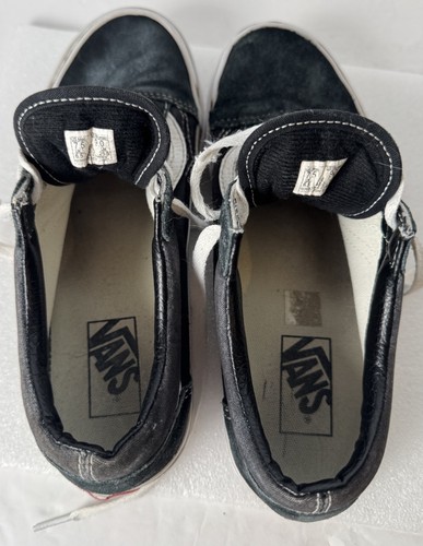 🔥 VANS OLD SKOOL - BLACK & WHITE - MEN’S 7.5 / WOMEN’S 9 - DISTRESSED ...