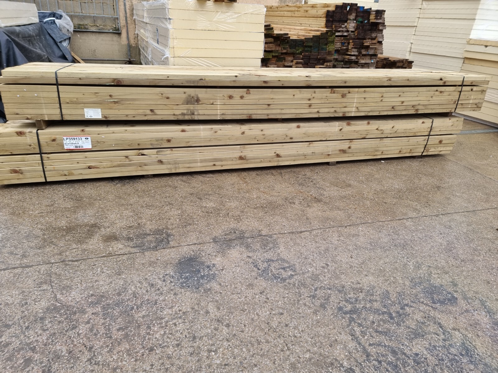 6x2 Treated/tanilised Timber Joists 4.8m 16ftdecking Frames Roof ...
