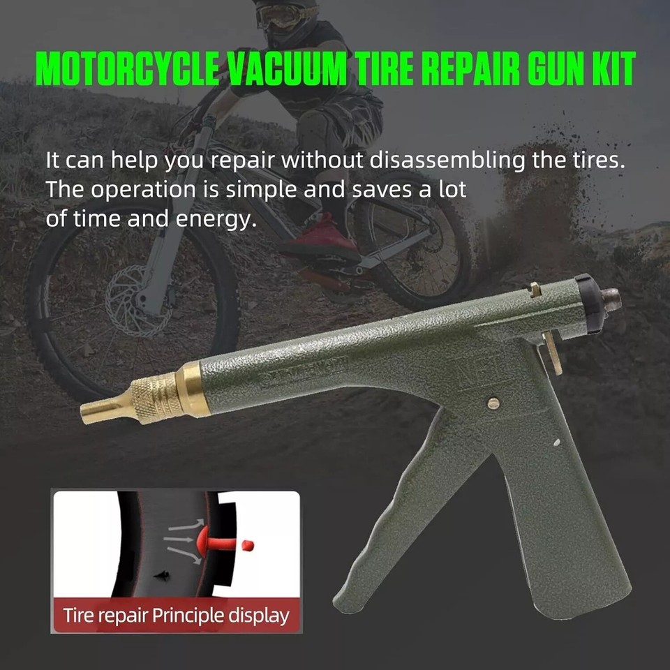 Tire Plugger Tubeless Tire Wheel Repair Gun Kit Mushroom Plug Probe ...