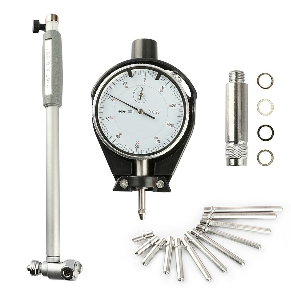 2" to 6" ENGINE CYLINDER DIAL BORE GAUGE GAGE INDICATOR RESOLUTION 0. ...