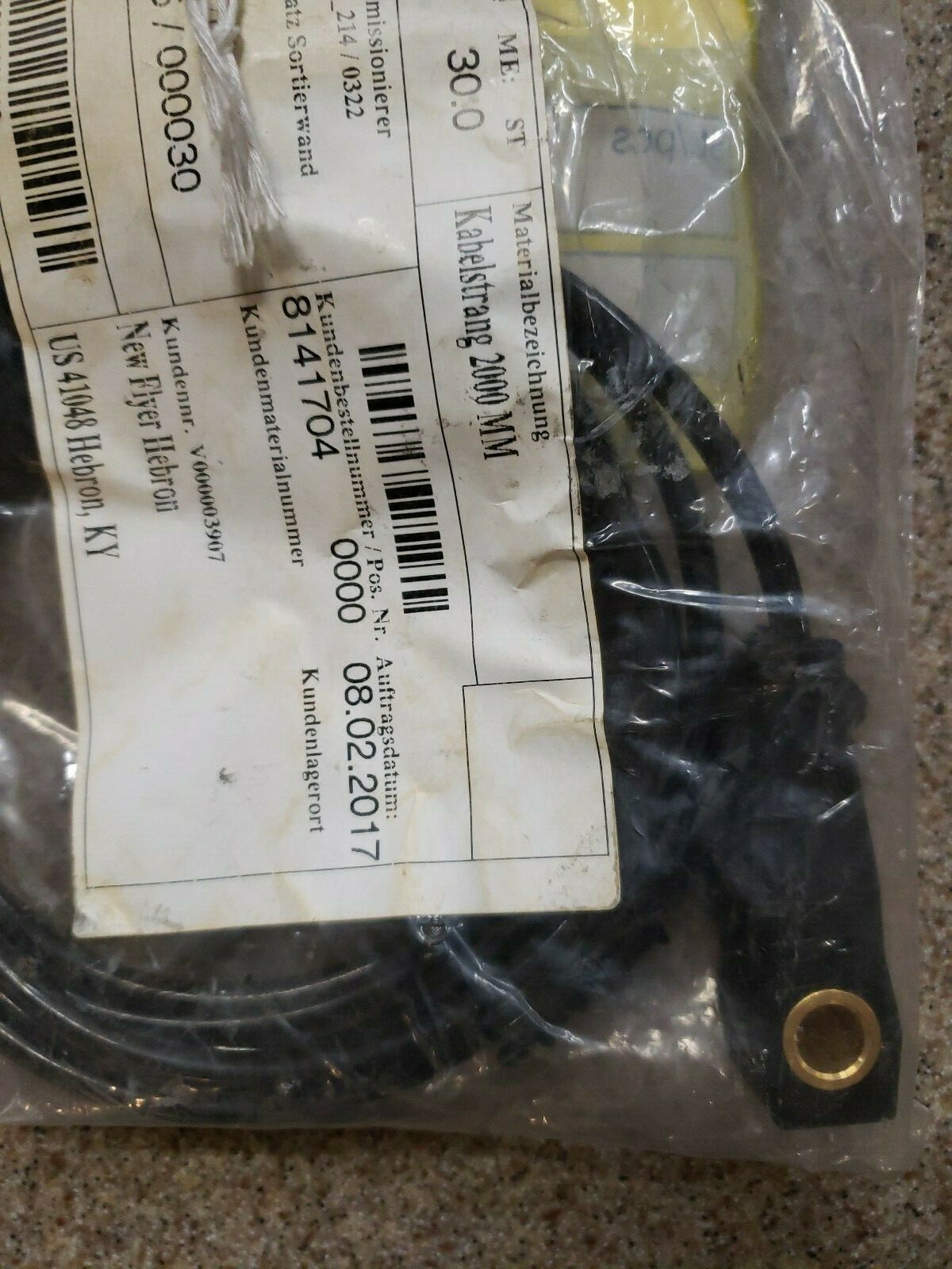 MAN Wear Sensor Cable 80'' Long P/n 81.25428-6000 in Bag Flyer 6361068 ...