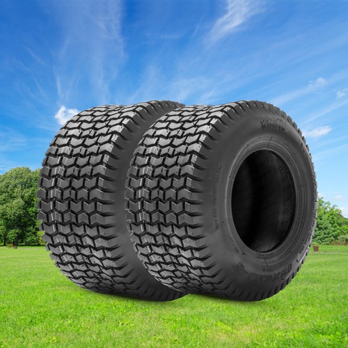 Set 2 13x6.50-6 Lawn Mower Tires Tubeless Tractor Tire Turf Tyres 4Ply ...