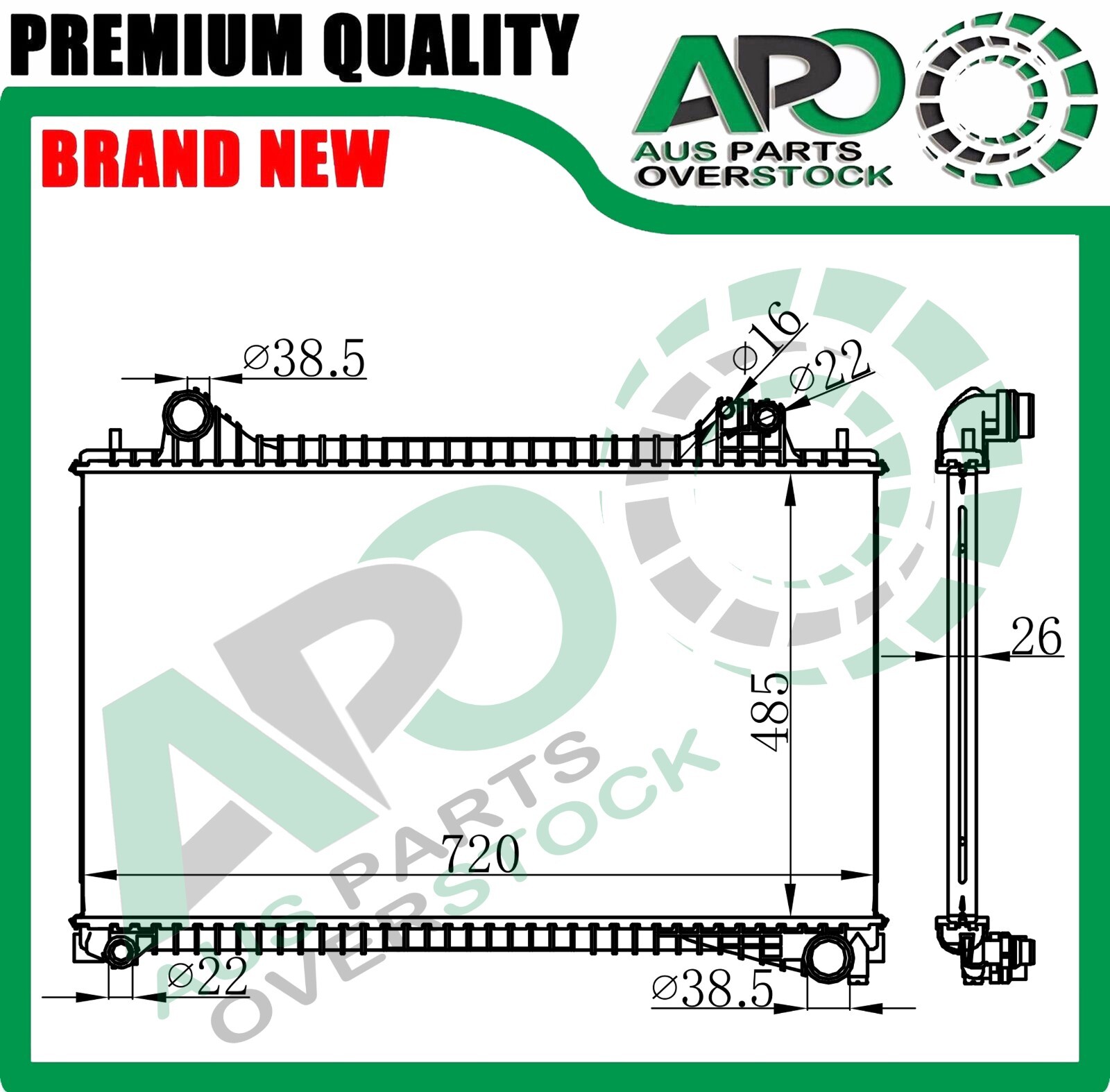 Radiator For LANDROVER RANGE ROVER Velar L560 2.0T Petrol / 2.0TD ...