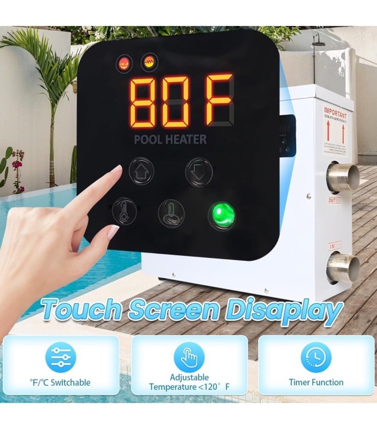 Electric Pool Heater For Inground & Above Ground Pools | eBay
