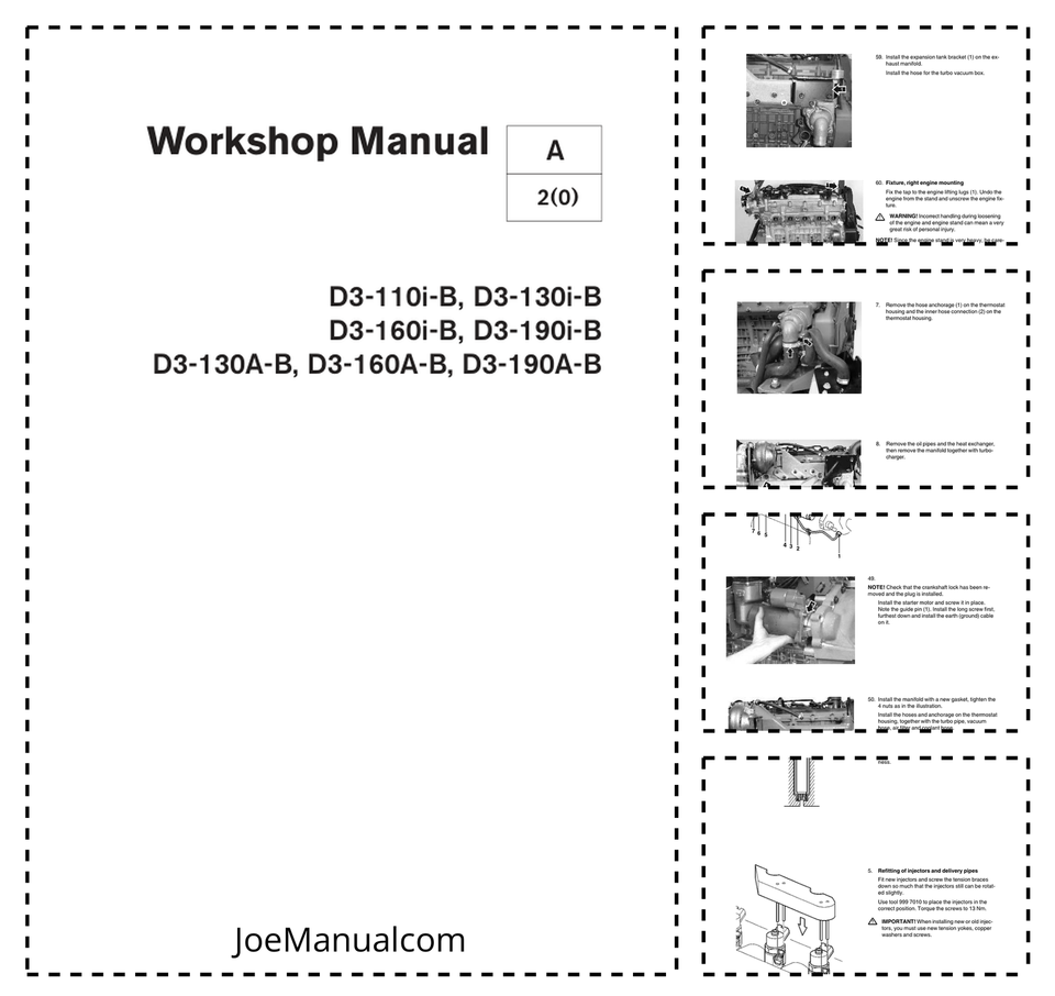 Volvo Penta D3-110i-b, D3-190a-b Workshop Manual | eBay