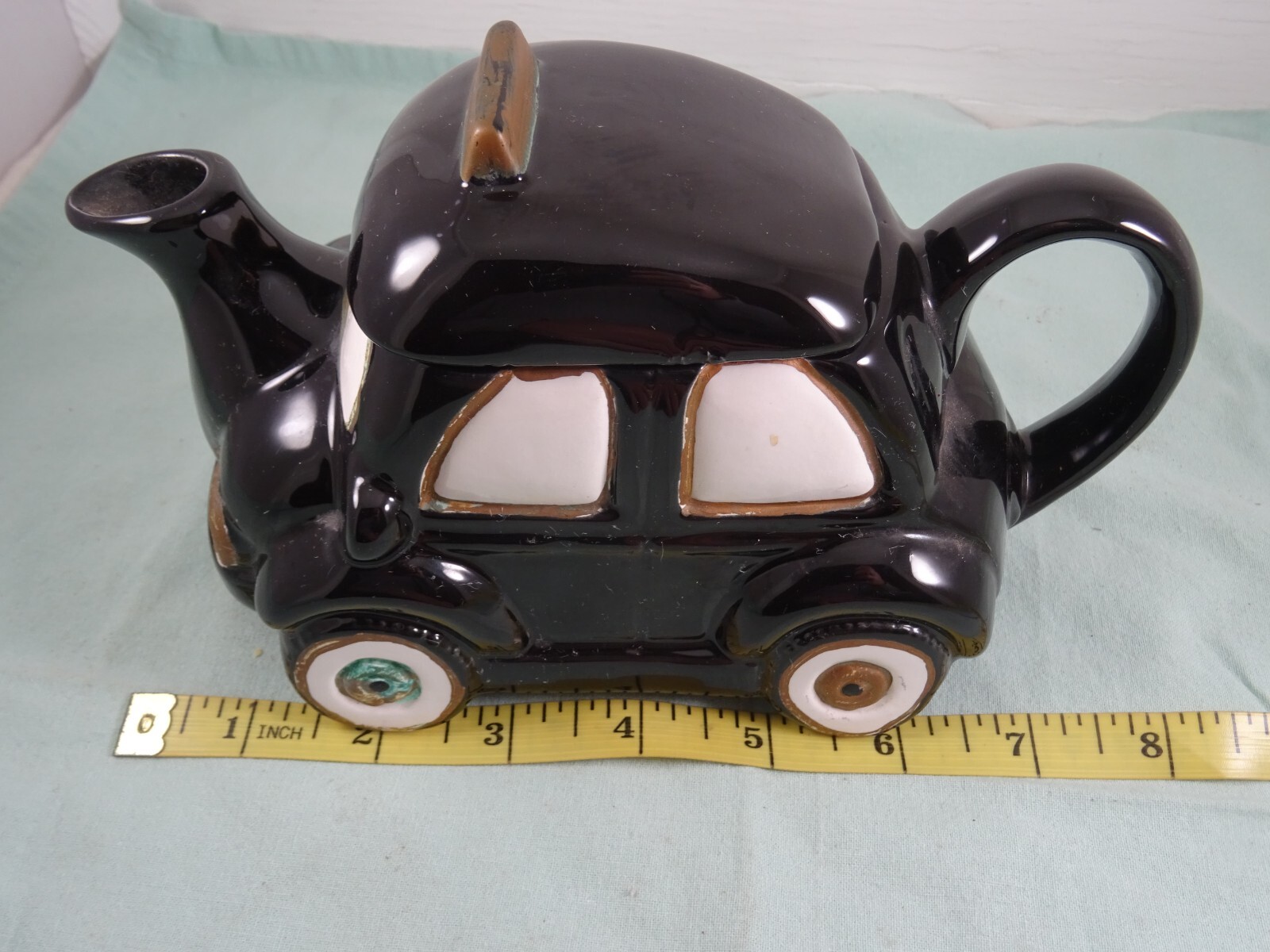 Vintage OCI Omnibus Hand painted VW Beetle Car Teapot 8" x 4.5" 1960-70 ...