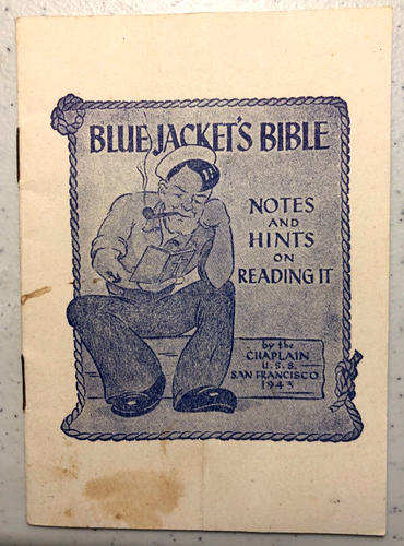 Vintage Blue Jacket's Bible USS San Francisco Navy WWII Pamphlet Rare ...