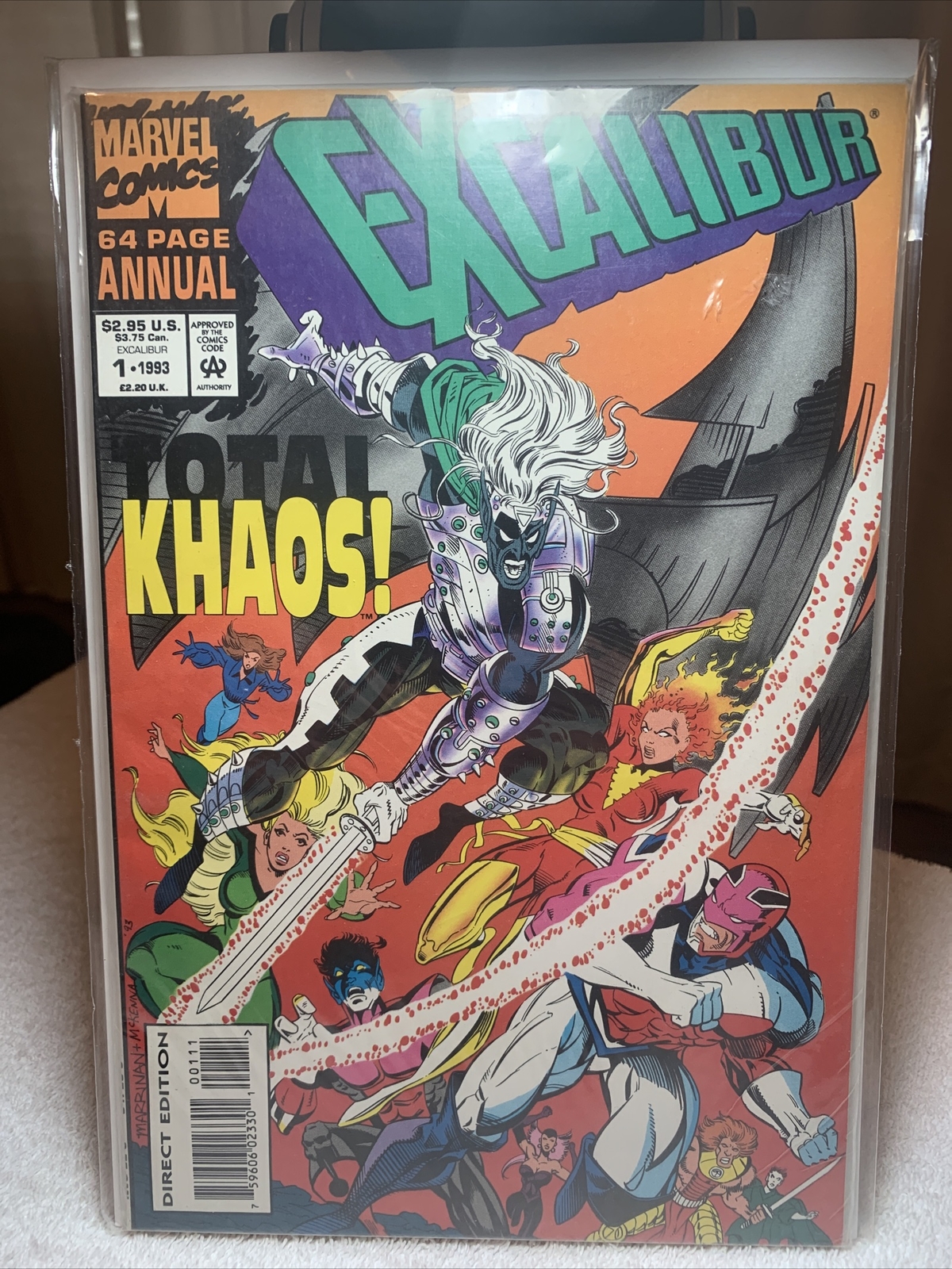 Excalibur Annual #1 ORIGINAL Vintage 1993 Marvel Comics, Vintage Marvel ...