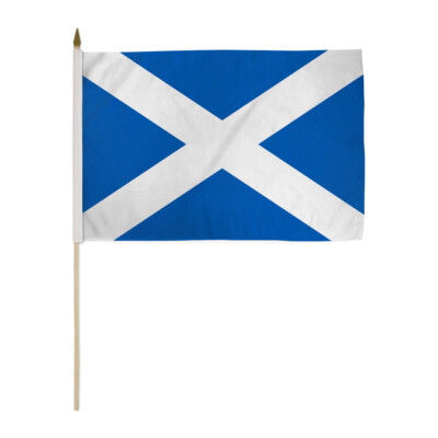 1 Dozen Scotland Stick Flag 12x18in Handheld Scottish Flag | eBay