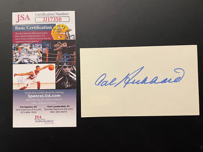Cal Hubbard Signed Index Card Pittsburgh Steelers Football Hall of ...