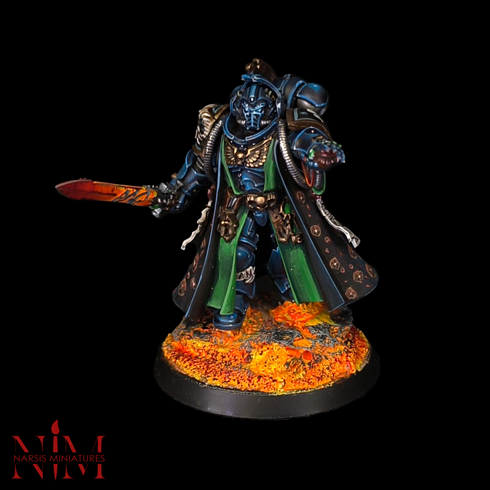 Warhammer 40k painted Salamanders primaris librarian | eBay