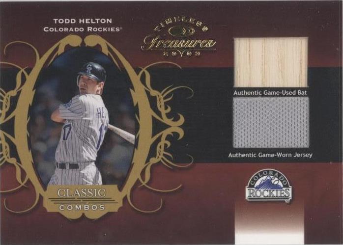 2003 Donruss Timeless Treasures - Classic Combos Materials Todd Helton ...
