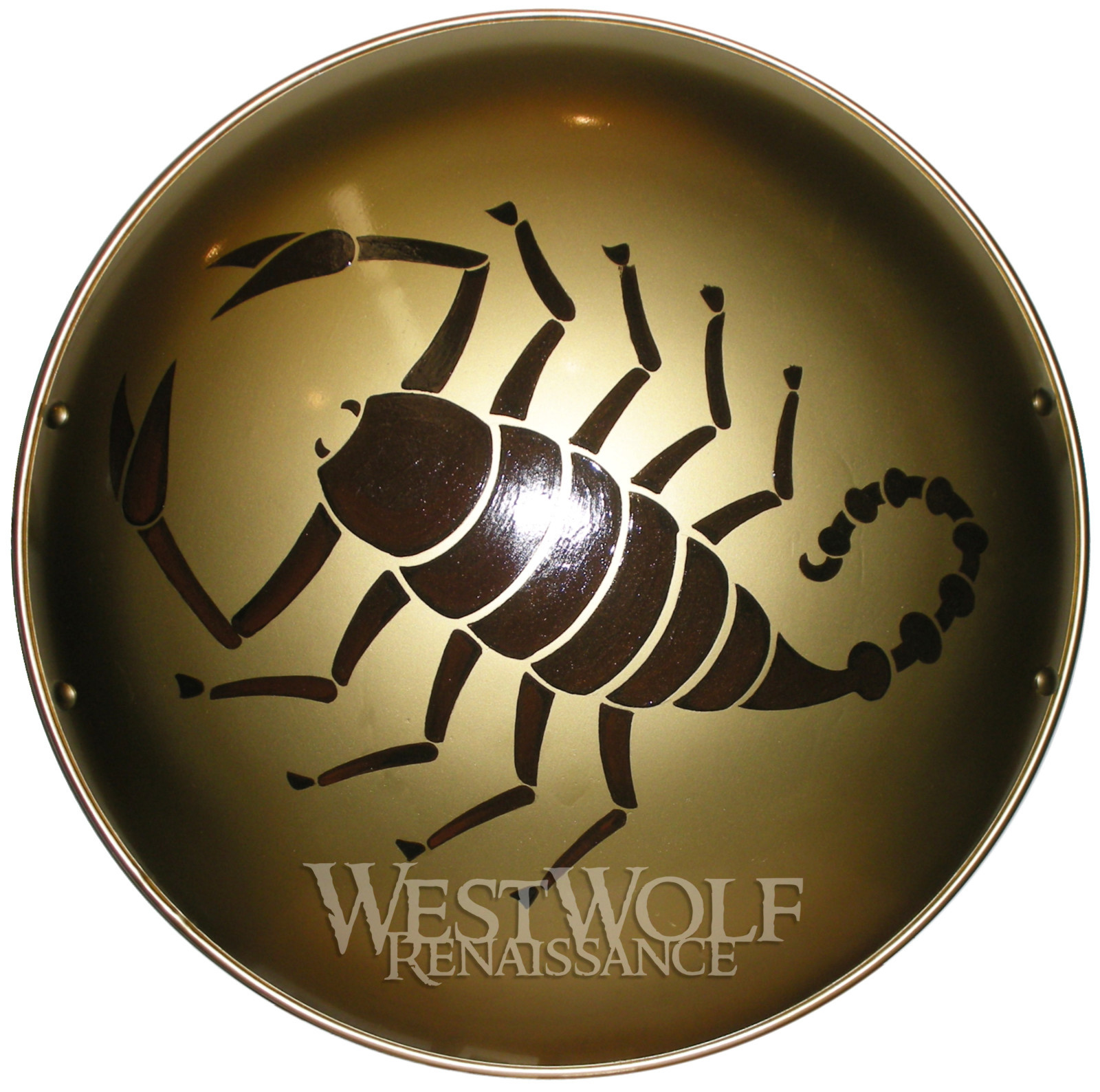 STEEL GREEK SCORPION SHIELD - sca/larp/spartan/armor ! | eBay