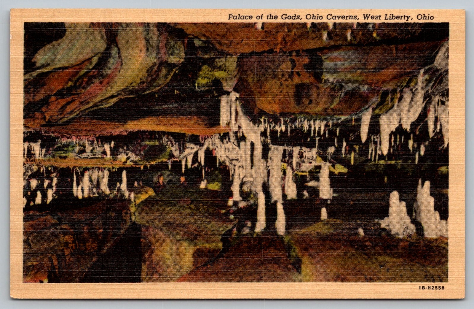 Postcard Palace Of The Gods Ohio Caverns West Liberty Ohio VTG F5#1 | eBay