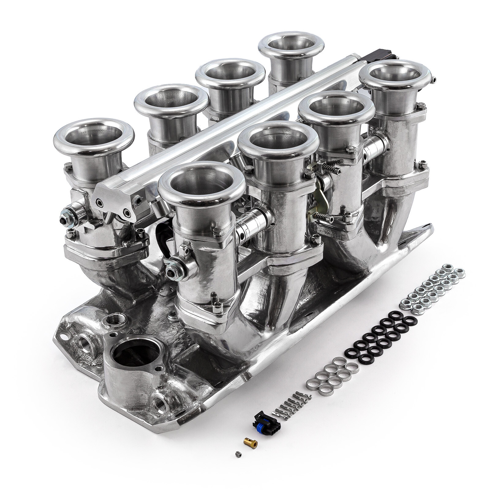 Chevy SBC 350 Downdraft EFI Stack Intake Manifold System Complete ...