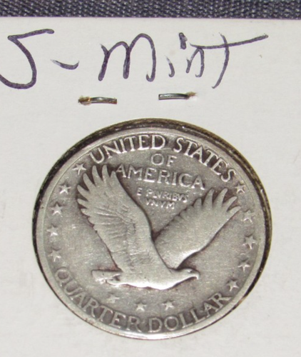 SLQ 1930 s San Fran. Mint Silver Standing Liberty Quarter Fine ...