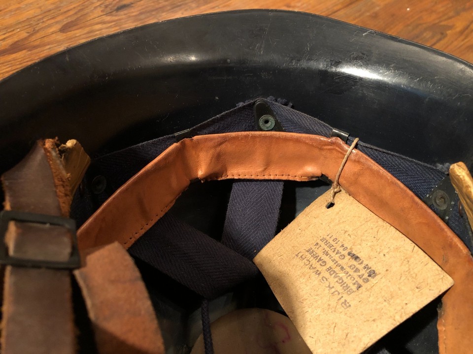 Vintage 60s Belgian Military Gendarmerie M63 Riot Police Blue Plastic ...