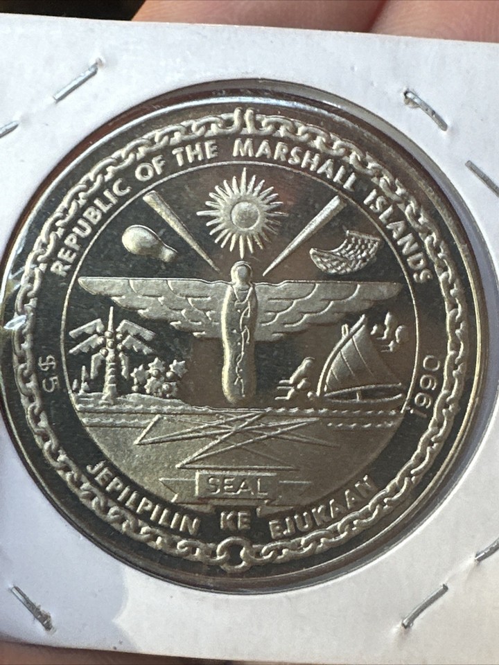 1990 Marshall Islands 5 Dollars Germany United Commemorative MS Proof ...
