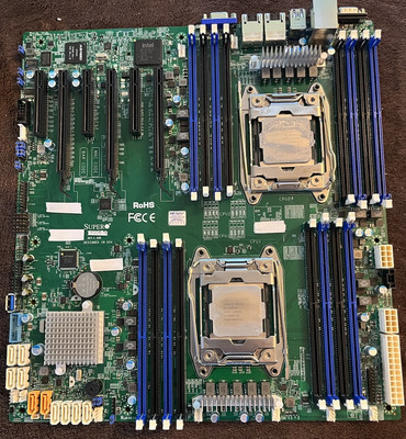 SuperMicro X10DRi-TR INTEL DUAL LGA 2011 Motherboard +2CPU E5-2680v4 ...