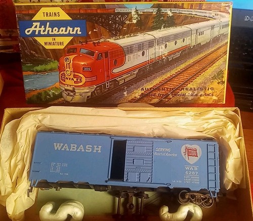 Wabash Blue Heart Boxcar 40' Athearn 1231 R4A HO Yellow Box WAB 6287 ...