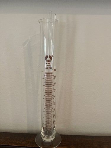 Bomex 100ml Glass Cylinder Beaker With Spout And 2 10” Glass Stir ...