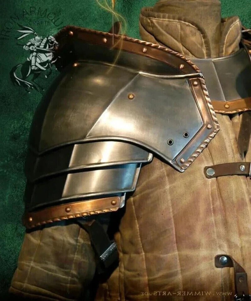 Medieval Knight Gorget Pouldron Armor Shoulder Armor Cosplay Armor Sca ...
