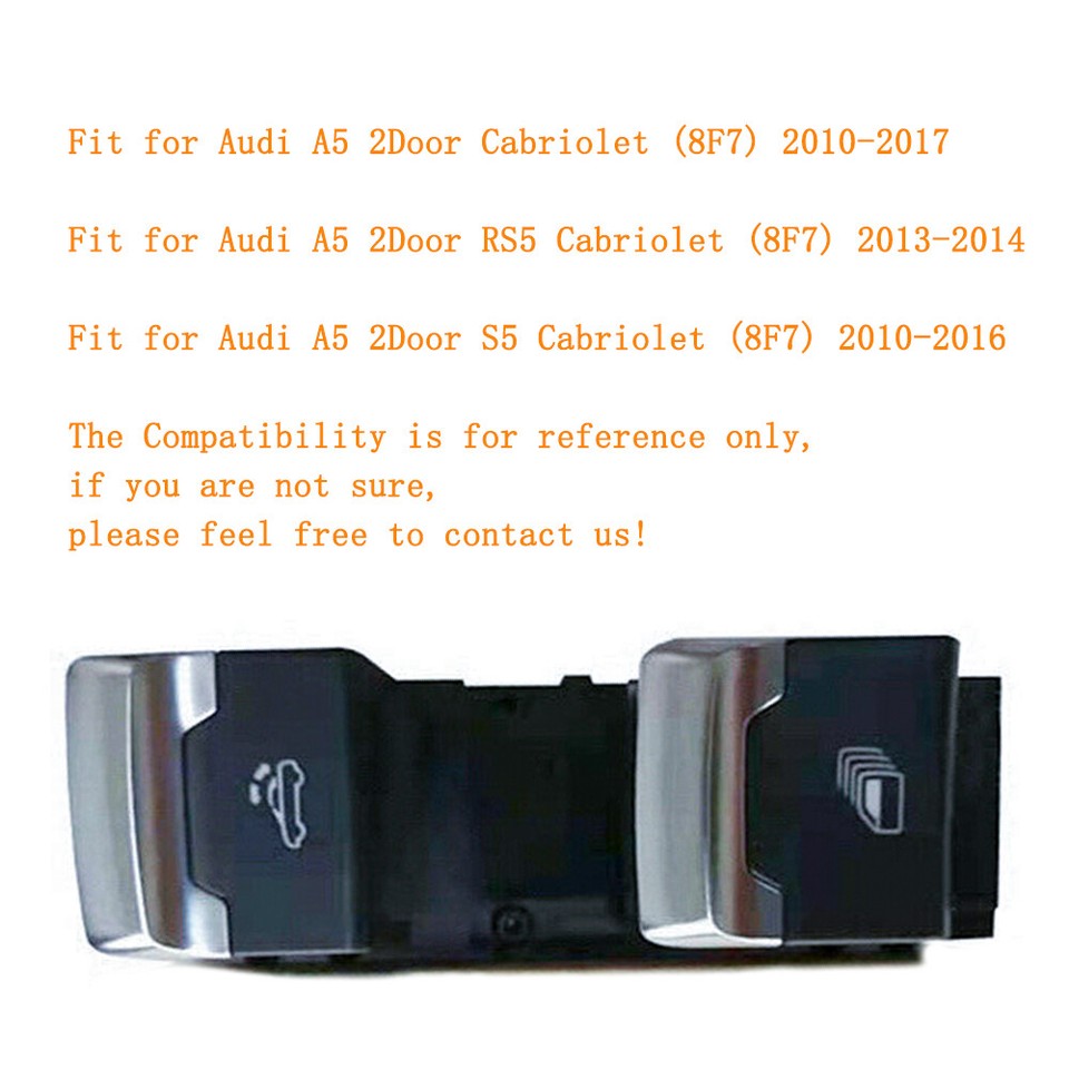 8F0959727B Convertible Vehicles w/Hydraulic TOP Switchfor Audi 2 Door ...