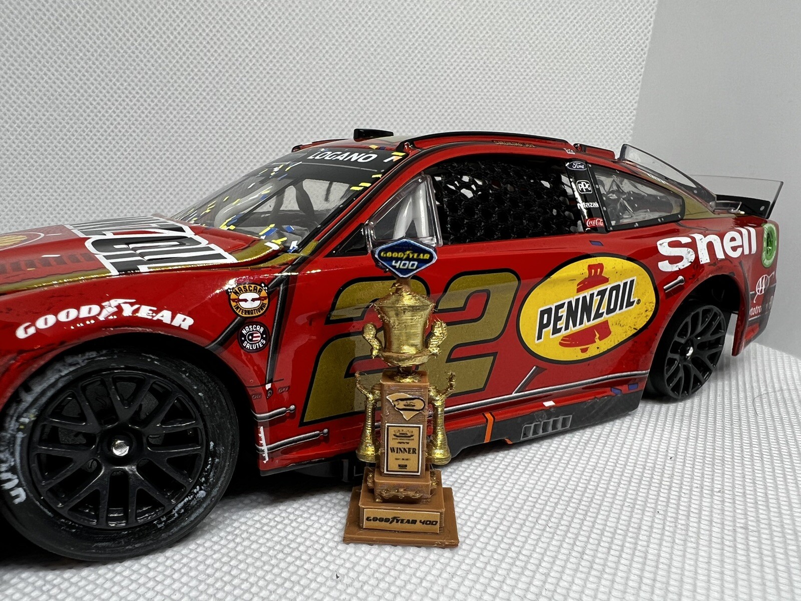 2021+ Goodyear 400 Darlington NASCAR Diecast trophy Win 1/24 Truex ...