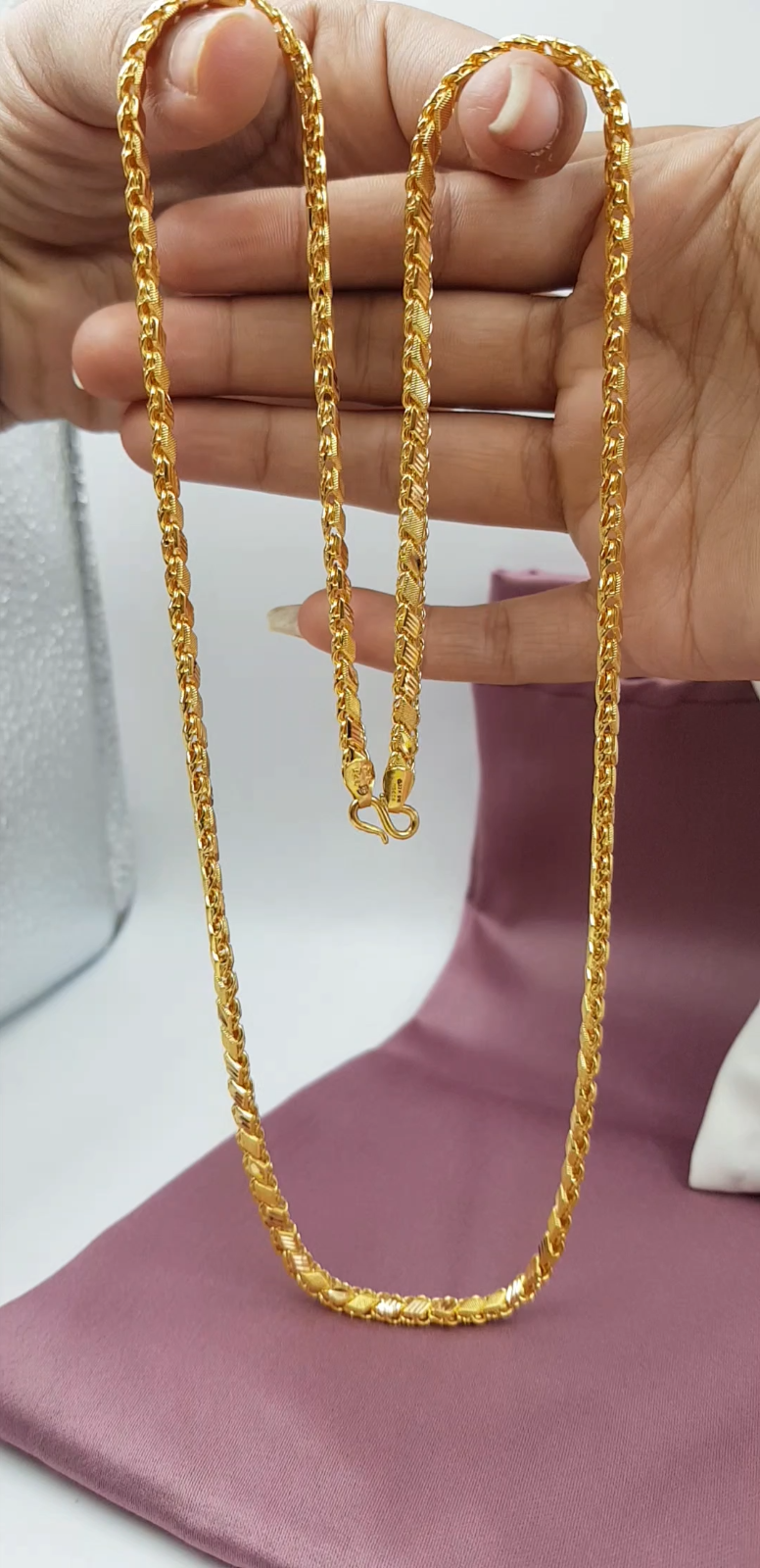 Dubai Handmade Chain 22K Hallmark Sign Coimbatore Chain Necklace Unique ...