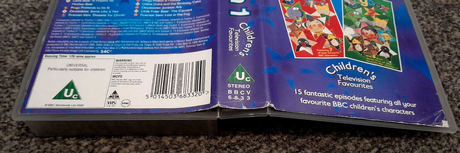 TOYBOX 2 ON 1 BBC VIDEO NODDY WILLIAM PINGU SAM PAL VHS VIDEO CHILDREN ...