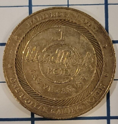 Hard Rock Hotel and Casino $1 One Dollar Gaming Token Las Vegas Nevada ...