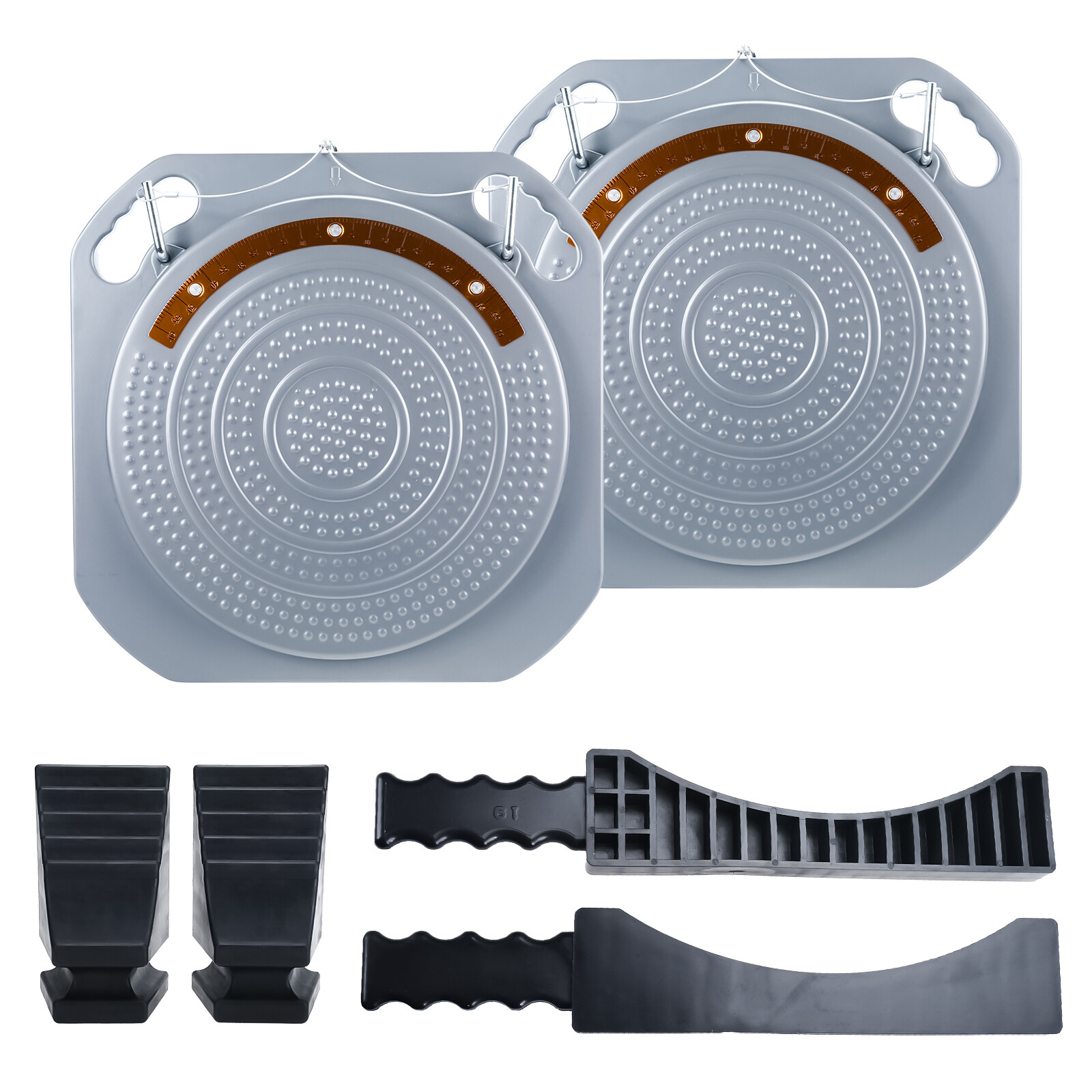 2Pcs Wheel Alignment Turntable Turn Plates with Transition Bridge ...