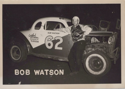Bob Watson Endicott NY with Stock Car 62 racing 1950s - Himes Estate ...
