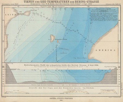 Bering Strait 1881 Vintage Historic Map Poster Print | eBay