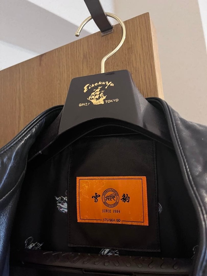 Snow Leopard Leather Jacket Men’s 50 Size Exotic Fur Used | eBay UK